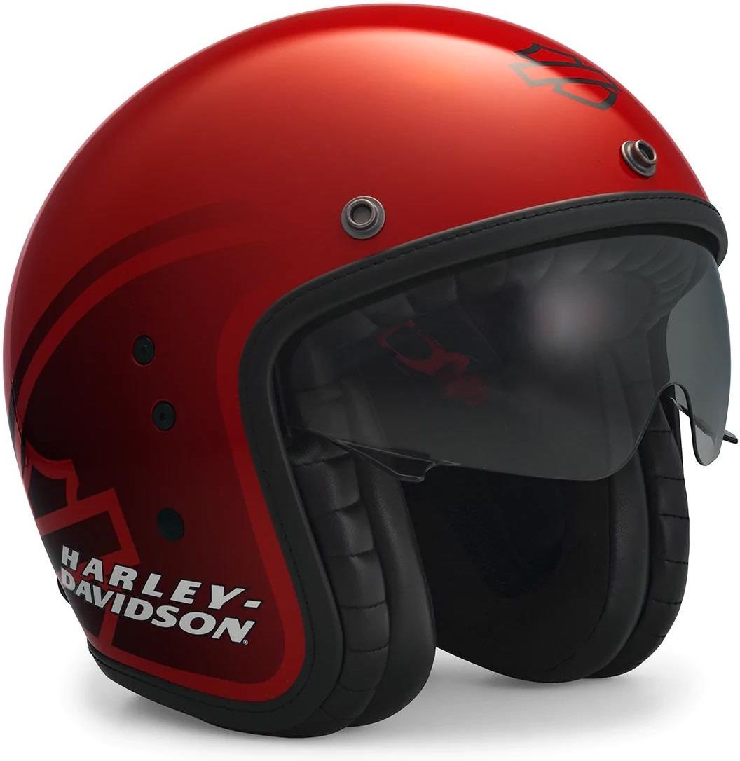 Kask motocyklowy Harley-Davidson 3/4 Metropolitan Czerwony - Opinie i ...