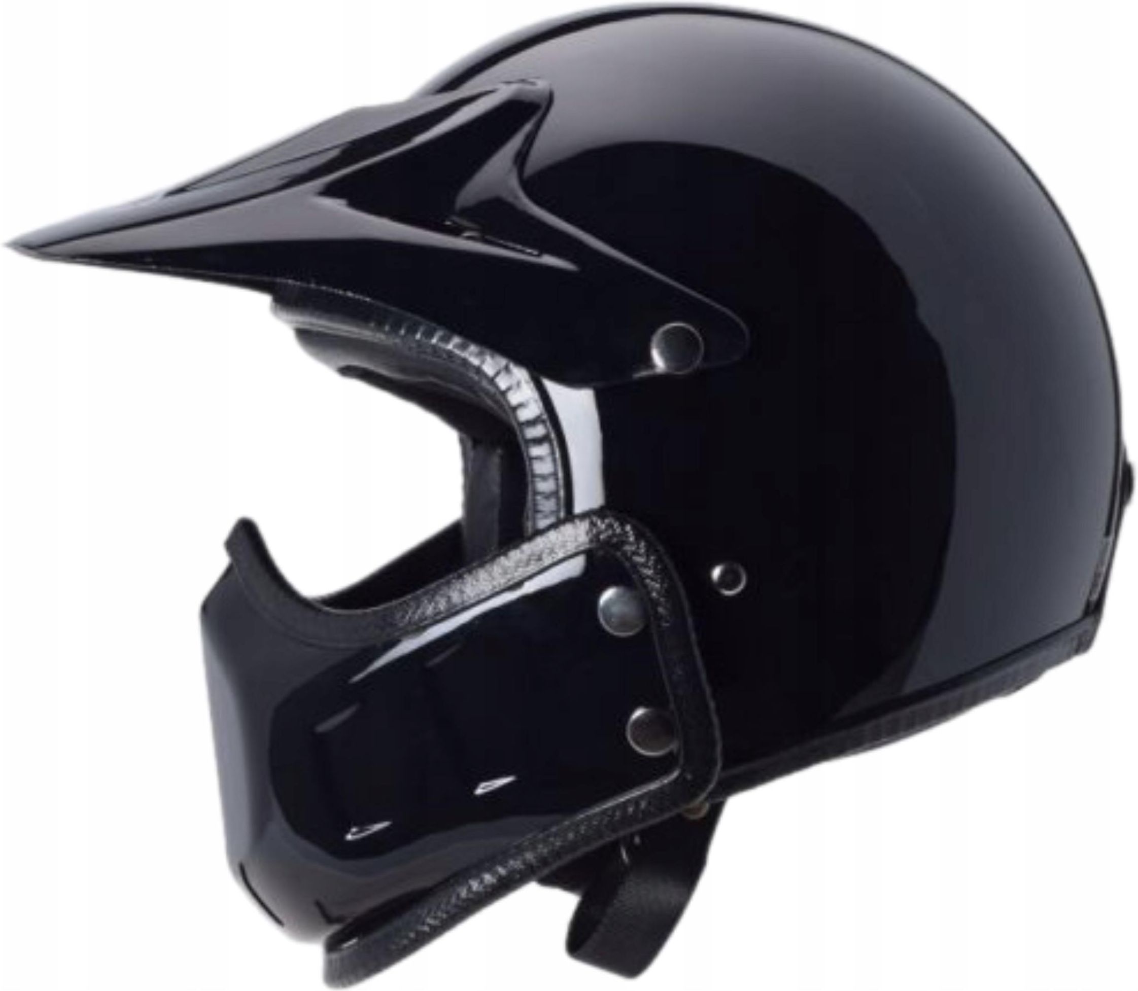Kask motocyklowy Awina Retro Vintage Wypinana Szczęka Czarny - Opinie i ...