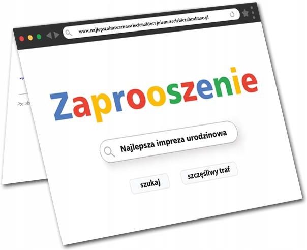 Zaproszenia Wyszukiwarka Google 10Szt. Hit Nowość (1479616849) - Ceny i ...