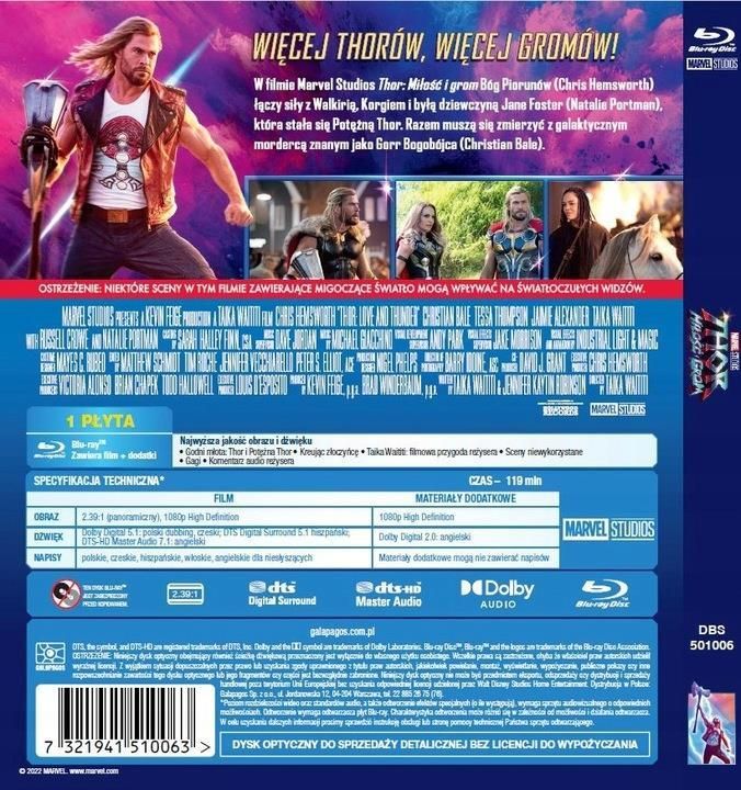 Film Blu-ray Thor Miłość i Grom Blu-Ray Pl +Dodatki Nowość 2022 - Ceny i opinie - Ceneo.pl