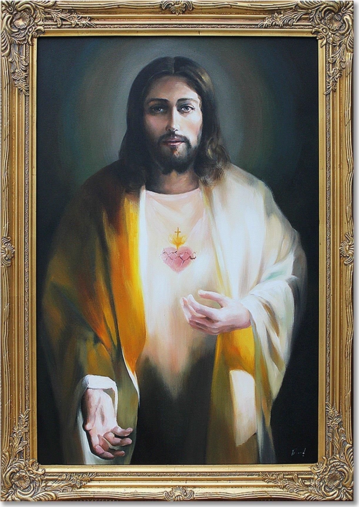 ART-POL OBRAZ OLEJNY RĘCZNIE MALOWANY 75X105 CM JEZUS CHRYSTUS - Opinie ...