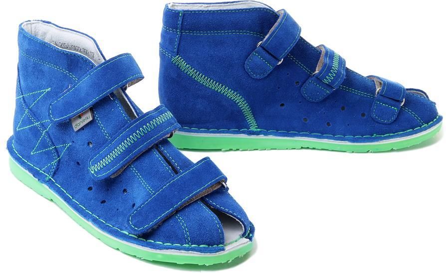 DANIELKI TA215 blue fluo , buty profilaktyczne dziecięce, rozmiary 33 ...