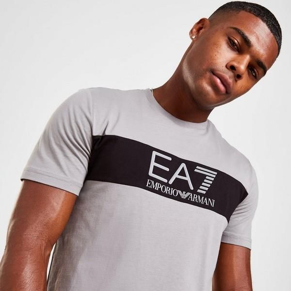 EMPORIO ARMANI KRÓTKI RĘKAW COLOUR BLOCK T-SHIRT SZARY 6LPTJ1PJ02Z1907 ...