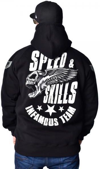 Odzież motocyklowa The Infamous Team Bluza Speed & Skills Hoodie Czarny ...