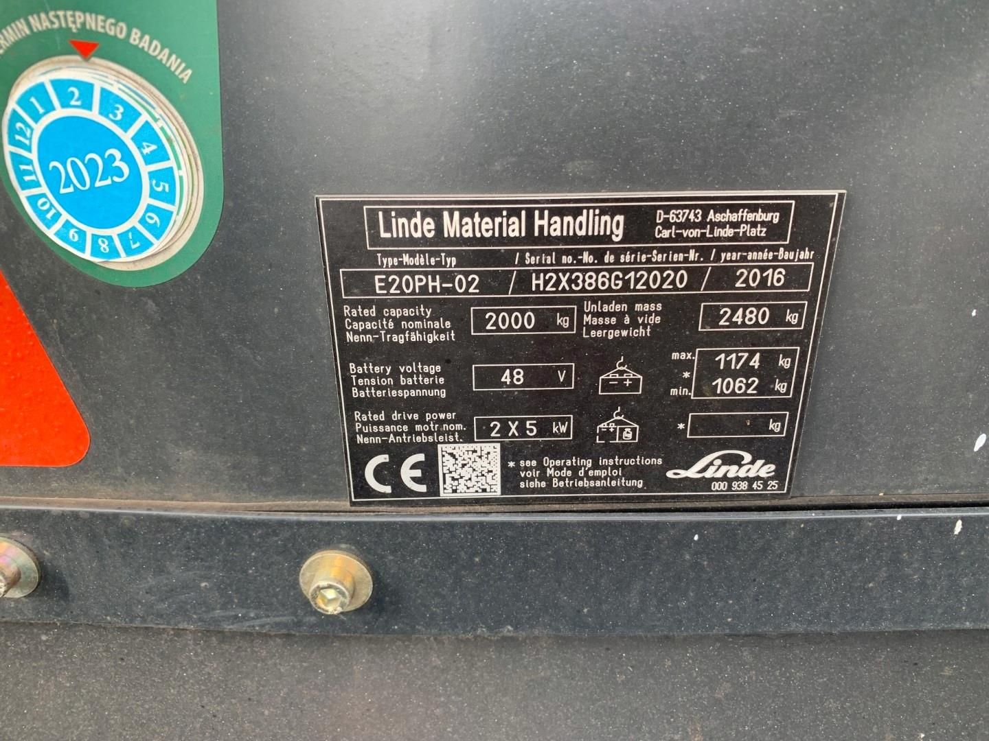 Wózek widłowy Linde E20PH-02 POZYCJONER 2016 rok - Opinie i ceny na ...