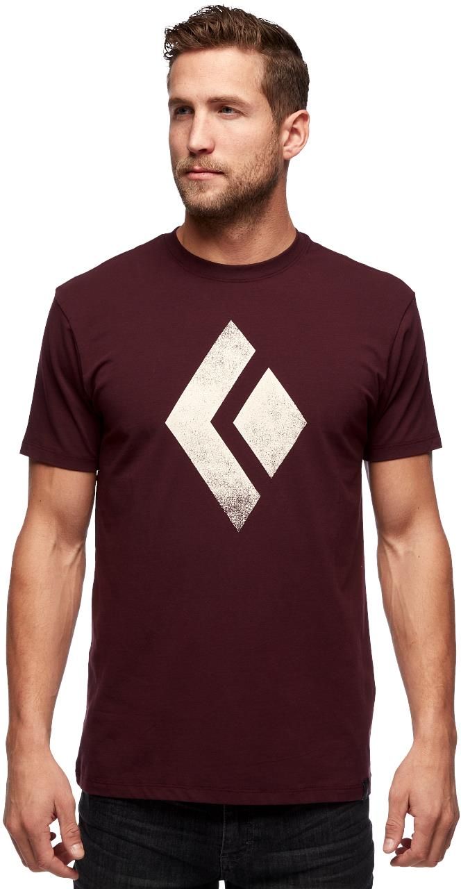 Black Diamond Koszulka Męska Chalked Up Ss T-Shirt Bordowy - Ceny i ...