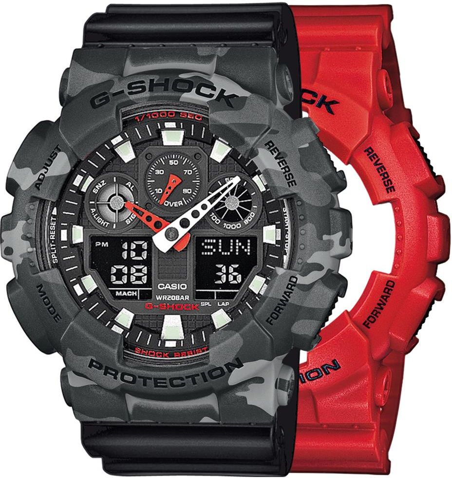 Casio G-SHOCK SET GA-100B-4AER + BEZEL 10507071 + PASEK 10347688 ...