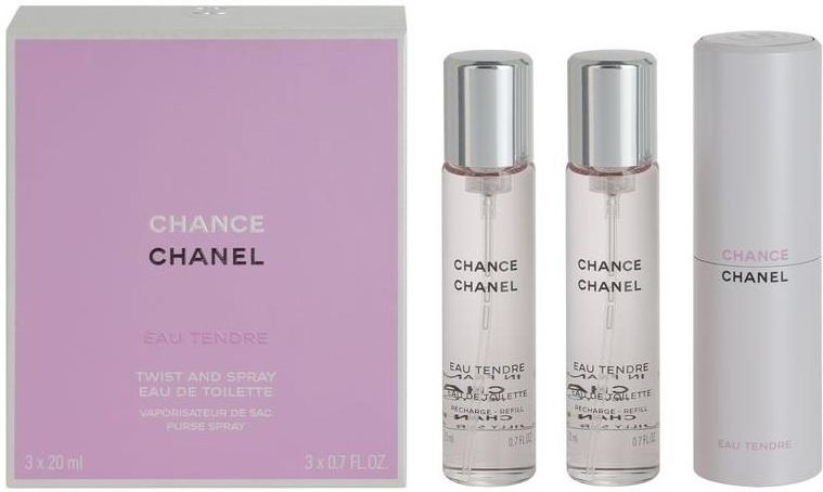 Chanel Chance Eau Tendre Woda Toaletowa 3 X 20Ml (1X REFILLABLE + 2 X ...