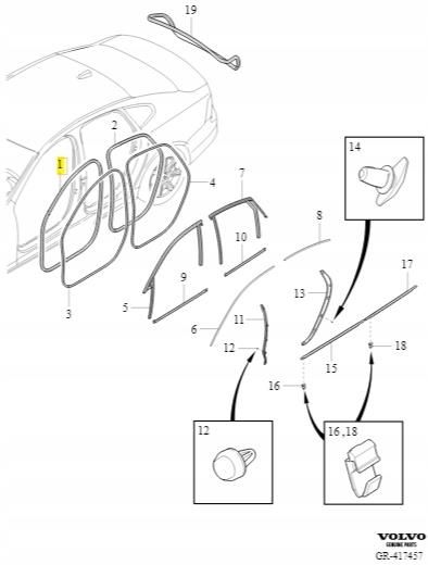 Volvo Oe Uszczelka Drzwi Przednich Volvo S90 31689002 31689002 - Opinie ...