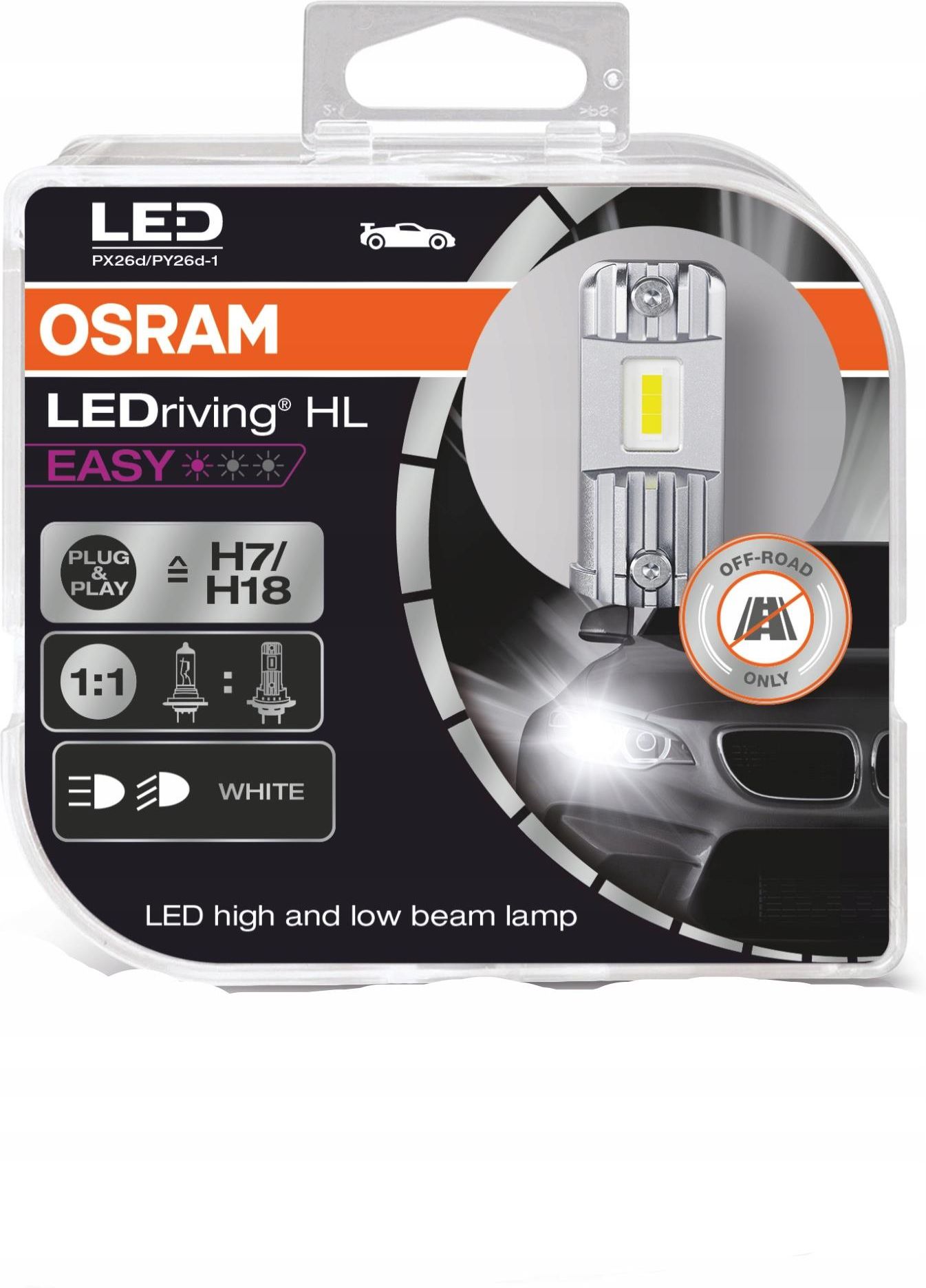 Osram Ledriving Hl Easy H7 12V 16.2W 6000K White Os 64210Dwesy-Hcb - Opinie i ceny na Ceneo.pl