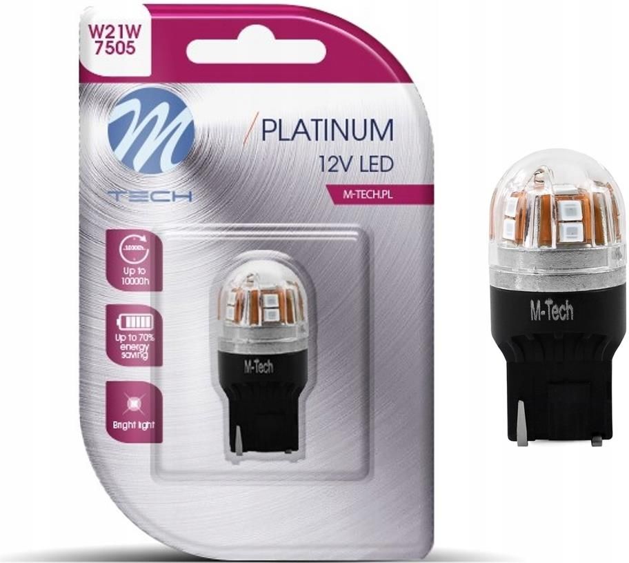 M-Tech Żarówka T20 12V-24V W21W Canbus Czerwone Lb828R-01B - opinie i ceny na Ceneo.pl