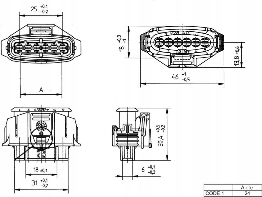 Bosch Wtyczka 1928403740 6-Pin Zest Z Konektorami 1928403740/Zest ...