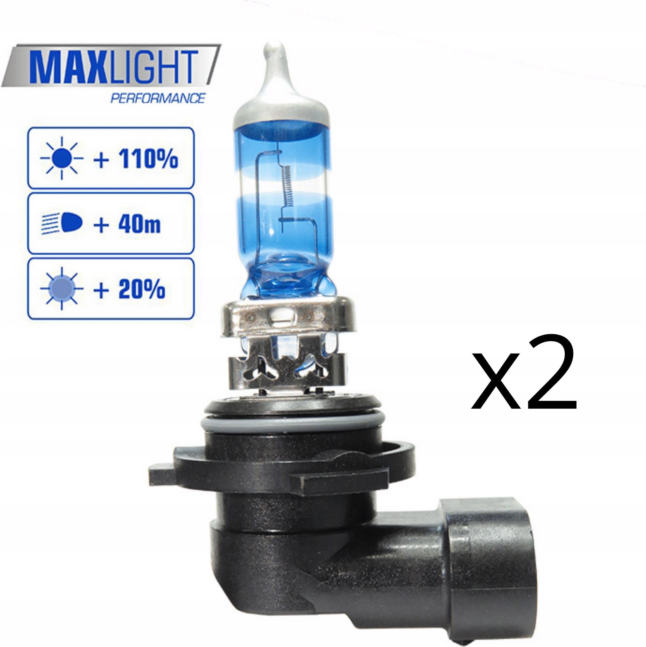 Gauss Żarówka Max Light Hb4 P22D 51W 12V Xenon Blue 2Szt Gl125Hb4 ...