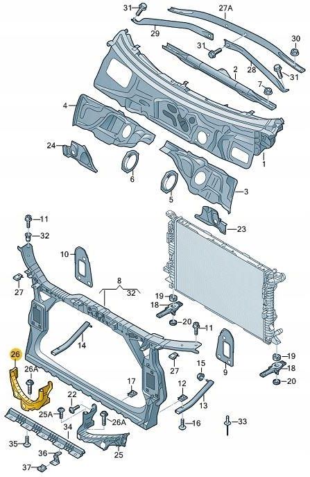 Audi Oe Mocowanie Uchwyt Reflektora A4 B8 8K0805608B 8K0805608Bbb ...