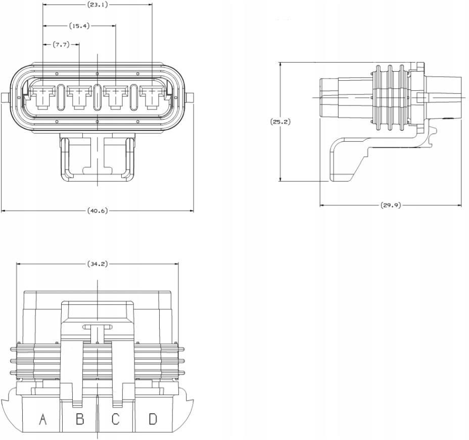 E-Connectors Wtyczka Typu Metri-Pack Komplet Konektorów 12129565/Zest ...
