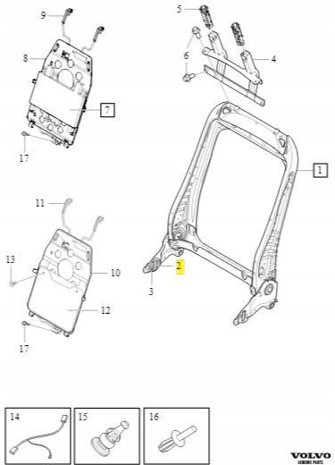 Volvo Oe Zestaw Serwisowy Oparcia Przedniego Volvo 31446428 31446428 ...