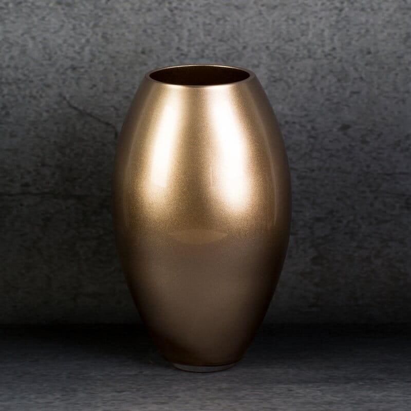 Szklany Szeroki Wazon Na Kwiaty15X27 Cm Złoty 319268 - Opinie i ...