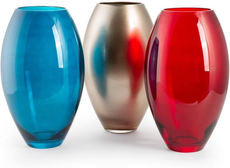 Szklany Szeroki Wazon Na Kwiaty15X27 Cm Złoty 319268 - Opinie i ...