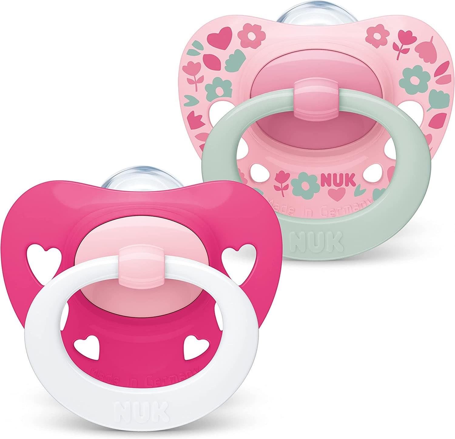 NUK Classic Signature Night+ Classic Signature 6-18M różowy 4 szt ...