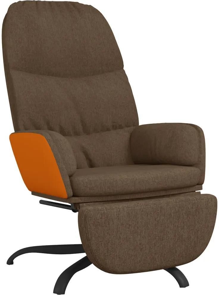 VidaXL Fotel Wypoczynkowy Z Podnóżkiem, Brązowy, Obity Tkaniną 13452 ...