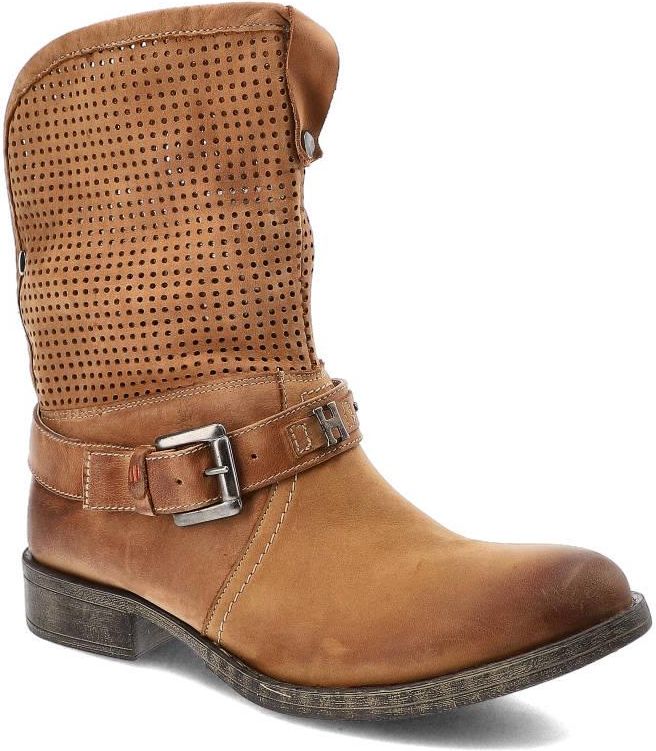 Brązowe Botki Carinii Skórzane Buty Damskie - Ceny i opinie - Ceneo.pl