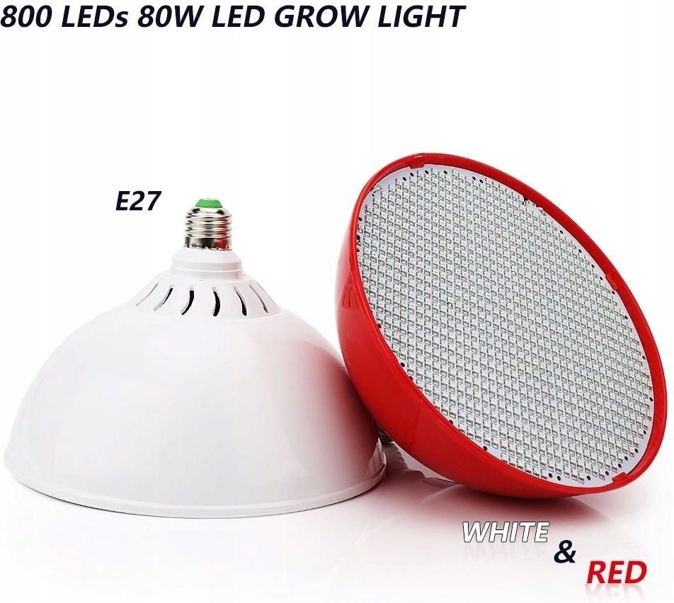 WIELKA ŻARÓWKA LED E27 GROW 800 led 80W DO ROŚLIN - Opinie i atrakcyjne ...