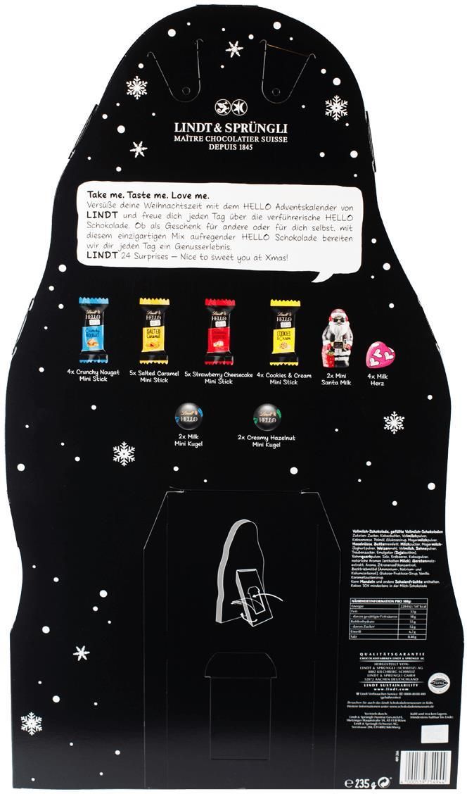 Lindt Boże Narodzenie Hello Santa Kalendarz Adwentowy Z Mikołajem 235g ...