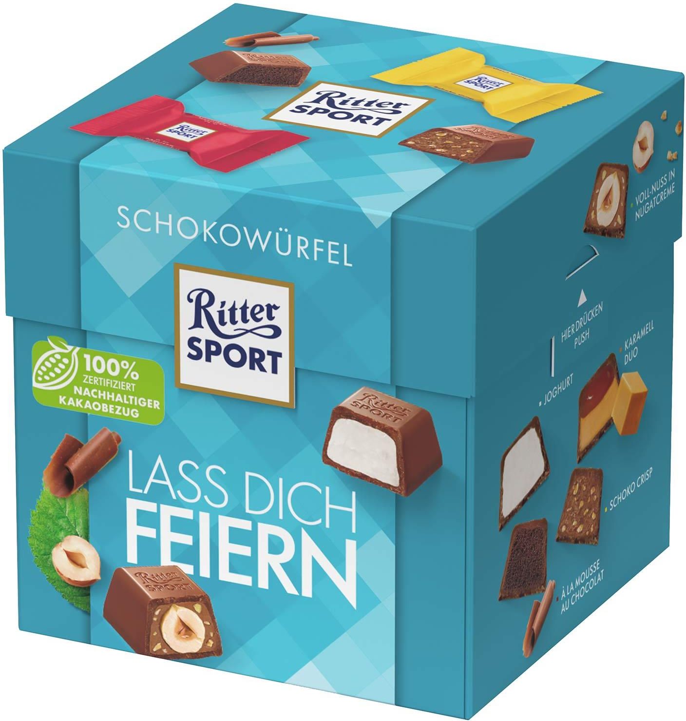 Ritter Sport Schokowurfel Lass Dich Feiern 176g - Ceny i opinie - Ceneo.pl