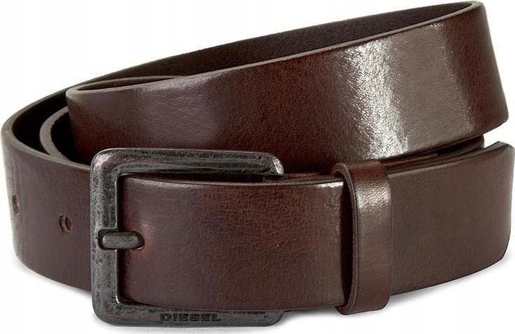 Diesel Pasek skórzany brązowy DIESEL BAS BELT - Ceny i opinie - Ceneo.pl