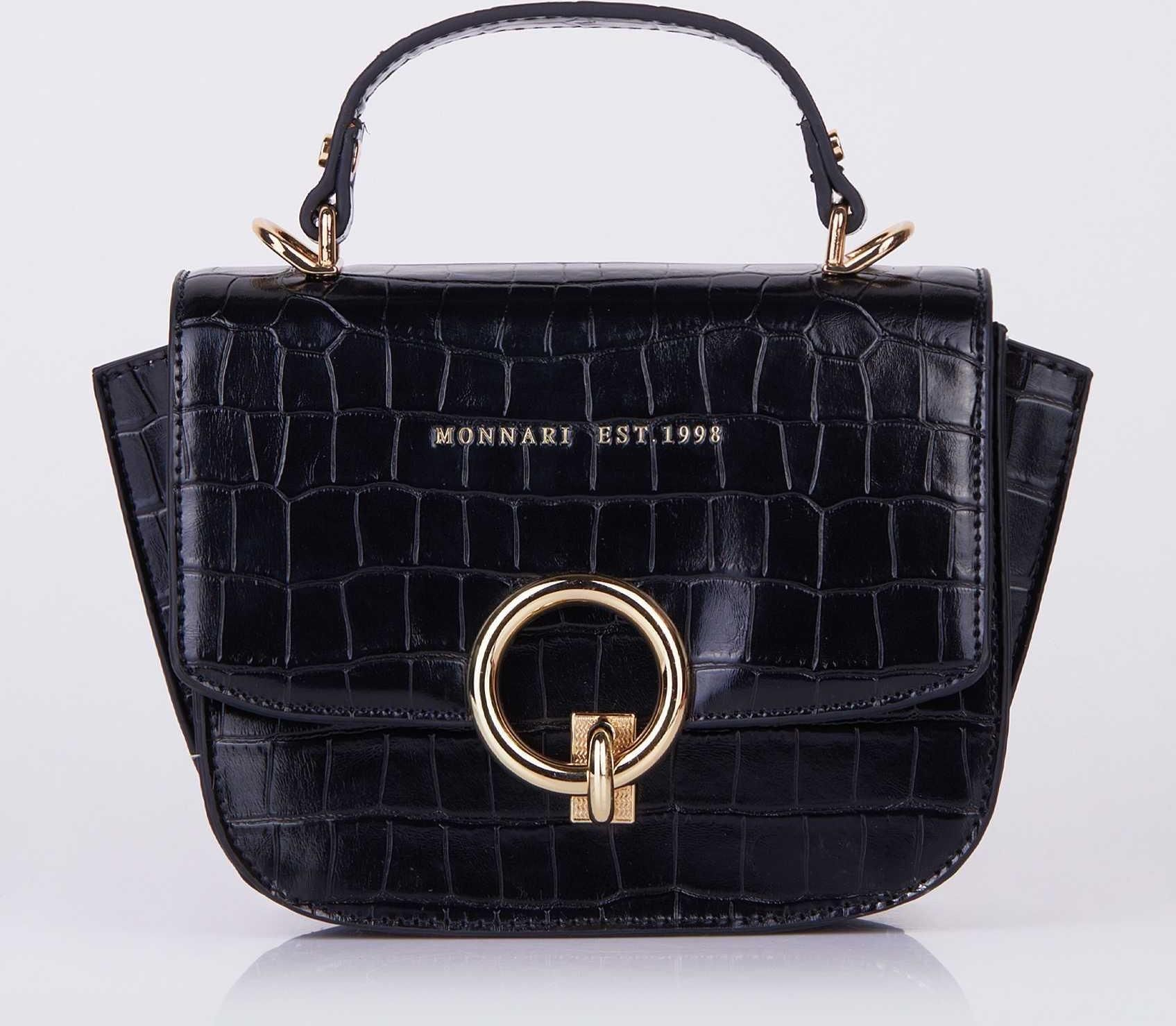 Torebka damska Monnari listonoszka połyskująca wężowa czarna - Ceny i opinie - Ceneo.pl