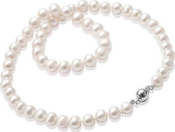 Srebrny naszyjnik NSN3453 - Naturalne Perły hodowlane słodkowodne ...