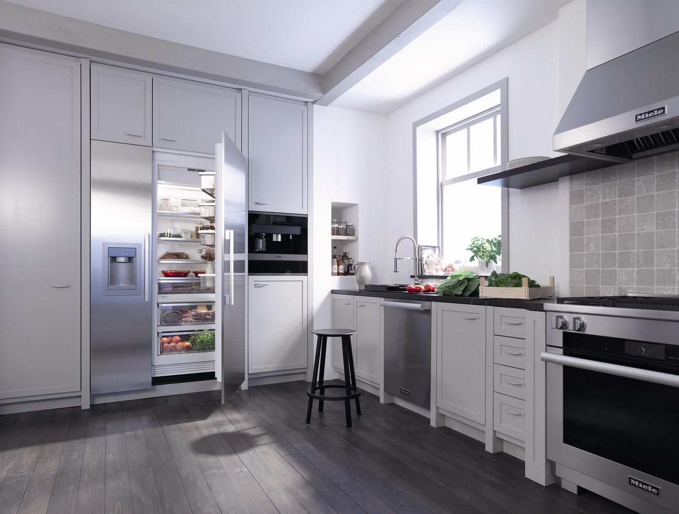 Lodówka Miele KF 1801 Vi z zamrażalnikiem dolnym Srebrna - Ceneo.pl