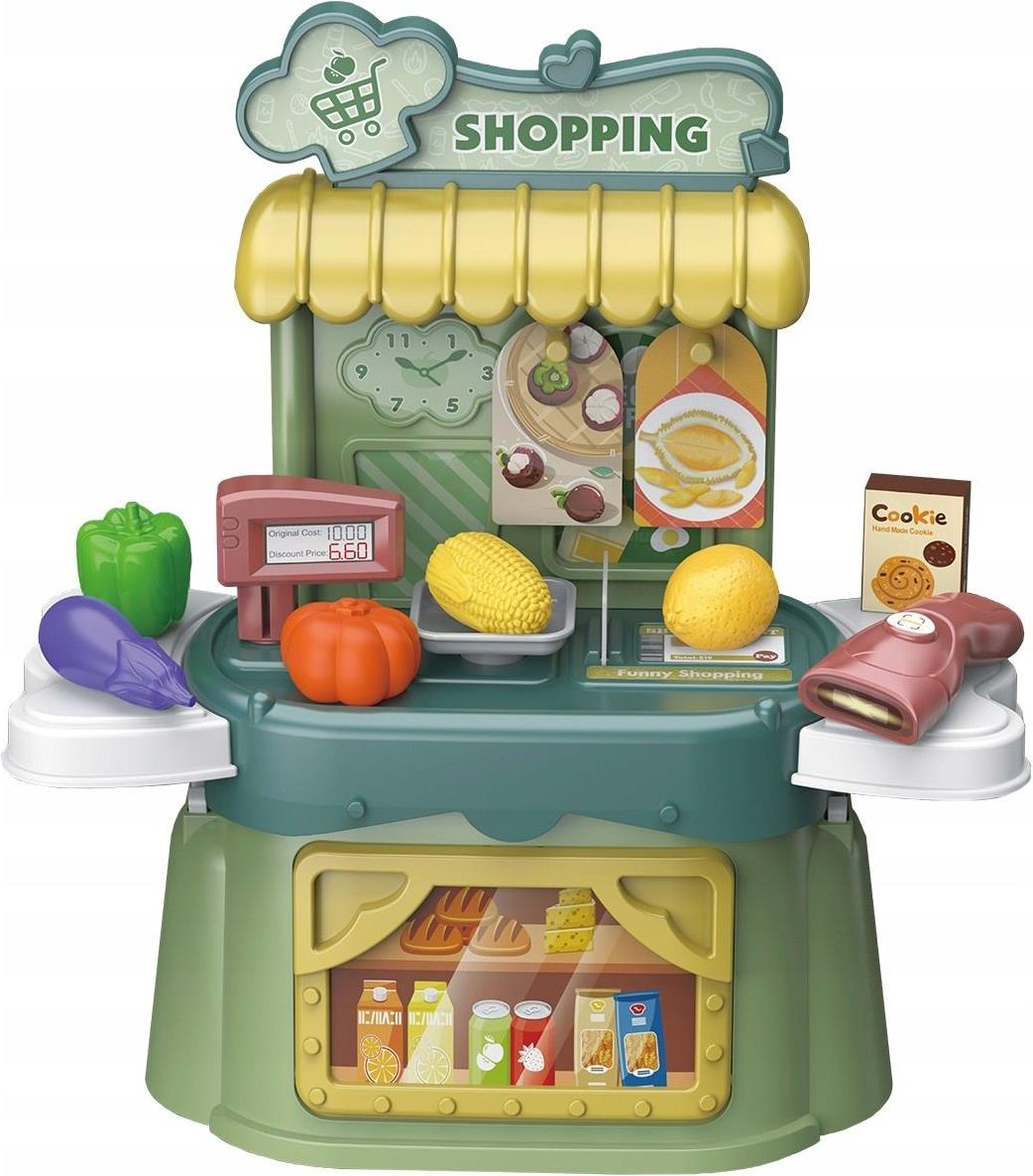 Zabawka Vanyeh Supermarket Sklep Kuferek 3W1 Dla Dzieci Akcesoria ...