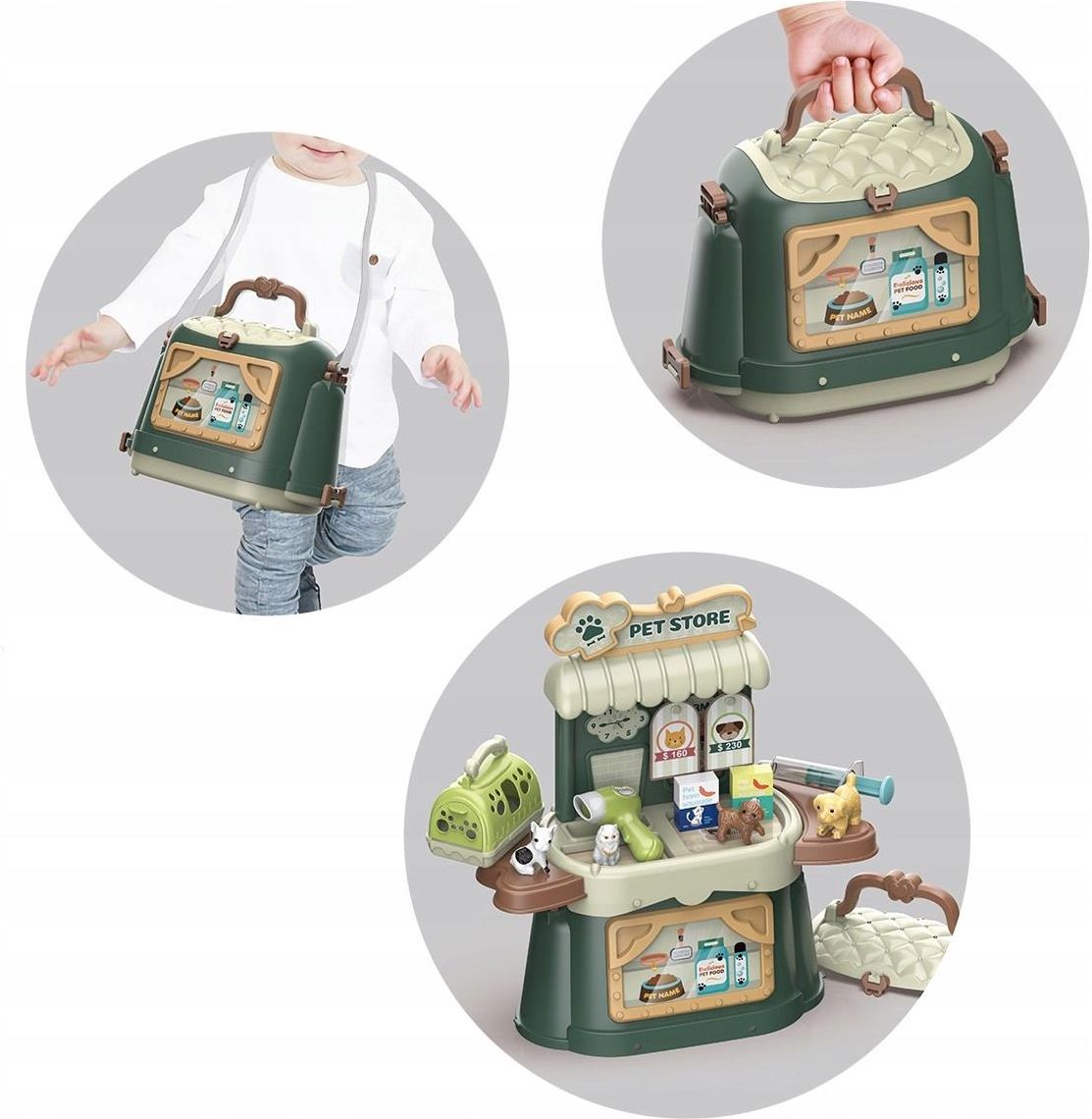 Zabawka Vanyeh Psi Salon Transporter 3W1 Dla Dzieci Aksesoria - Ceny i ...