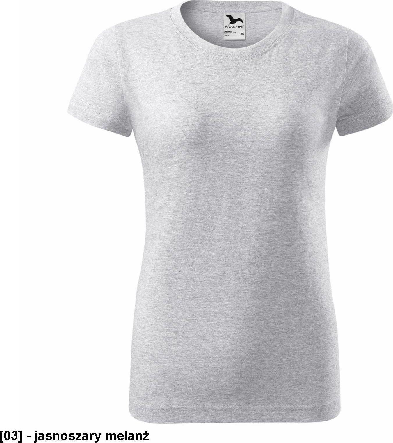 Malfini Basic 134 - Adler Koszulka Damska, 160 G/M Jasnoszary Melanż Xl ...