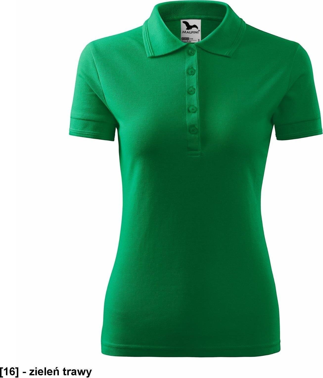 Malfini Pique Polo 210 - Adler Koszulka Damska, 200 G/M Zieleń Trawy S ...