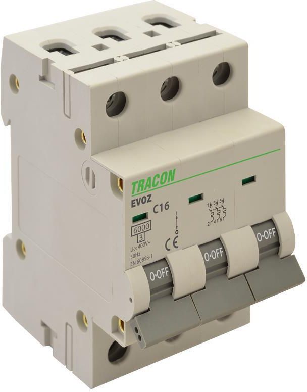 Bezpiecznik Tracon Electric Wyłącznik Nadprądowy 13A 3P B EVOZ3B13 ...