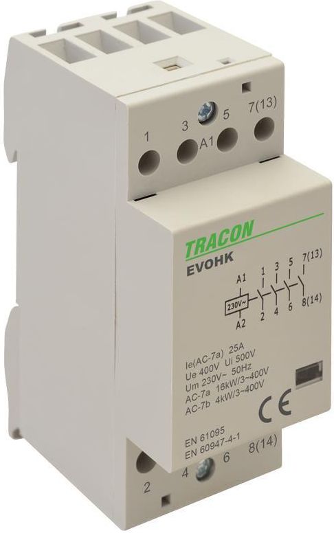 Bezpiecznik Tracon Electric Stycznik Instalacyjny 24V 25A 4×No ...