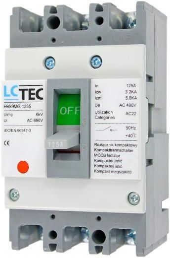 Bezpiecznik Lc-Tec Rozłącznik Kompaktowy 3P 125A Ebs9Mg-125S 303365 ...