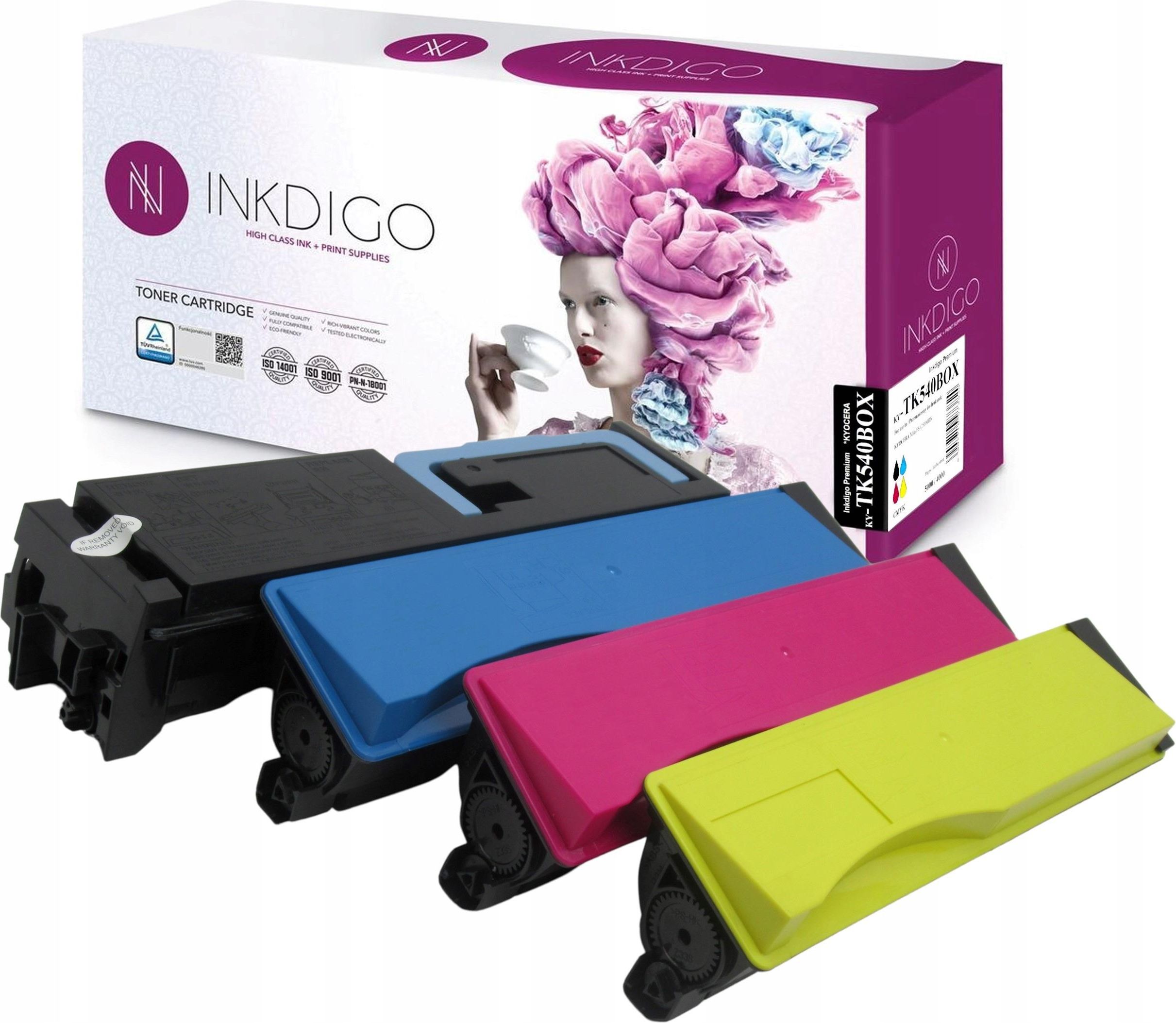 INKDIGO ZESTAW DO KYOCERA FS C 5100 DN TK540 TK 540 CMYK - Opinie i ...
