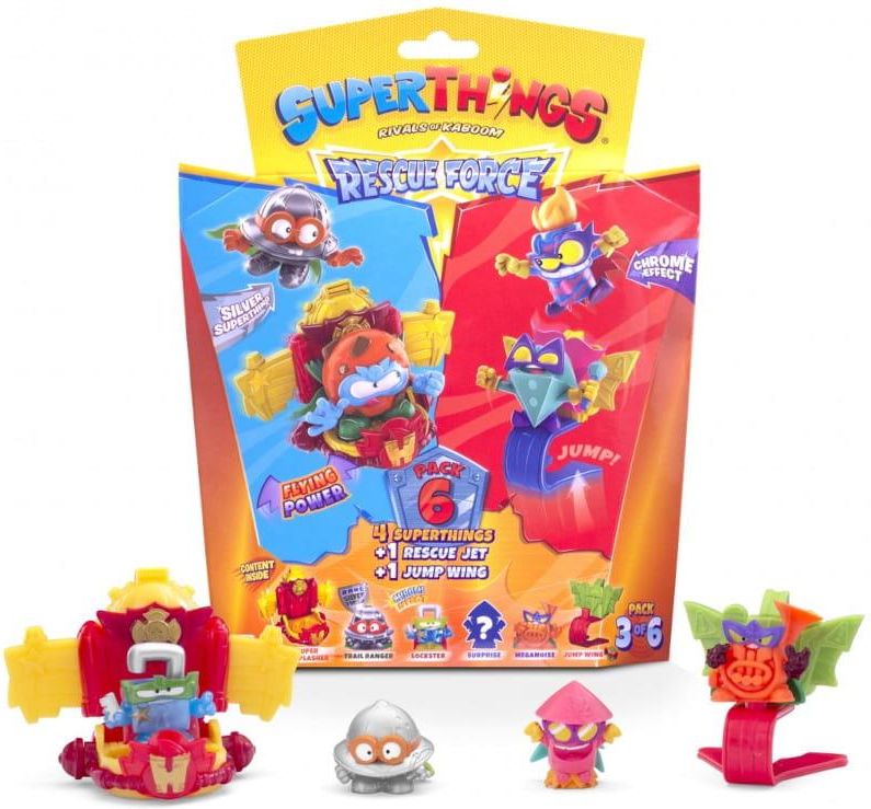 SUPER ZINGS THINGS SERIA 10 RESCUE FORCE BLISTER ZESTAW 4 FIGURKI 2 ...
