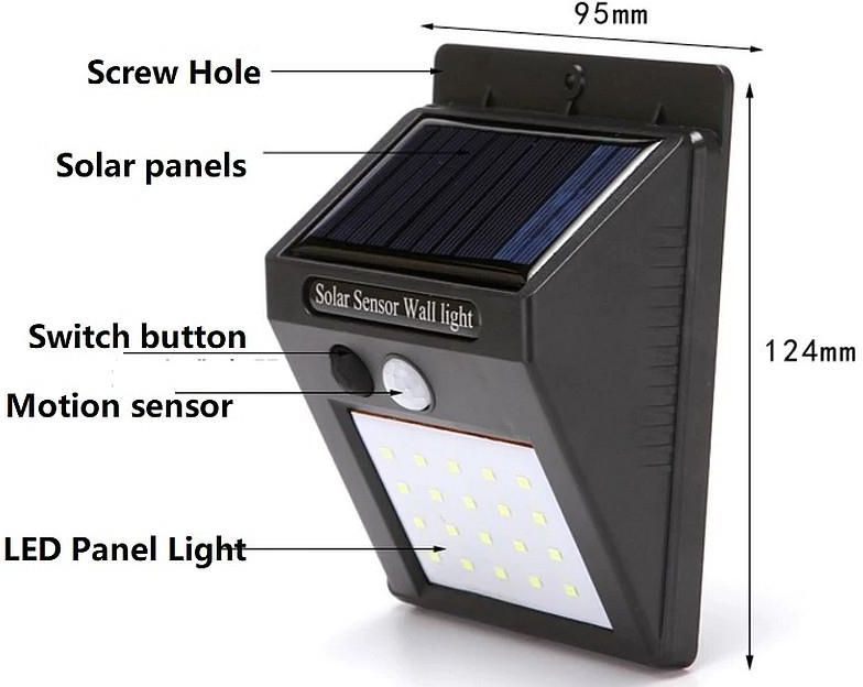 Lampa ścienna solarna SMD 40 LED z czujnikiem ruchu i zmierzchu - Ceny ...