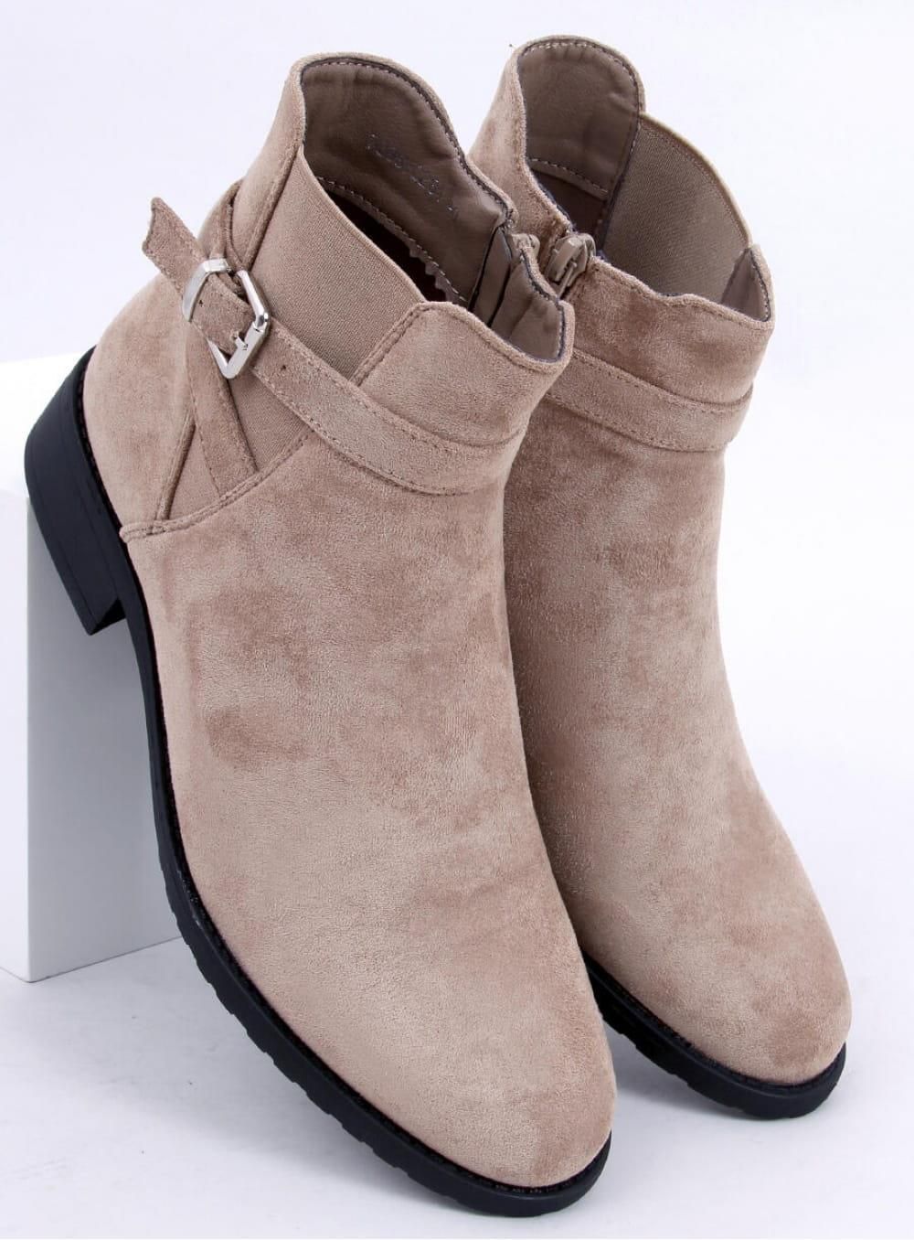 Botki damskie TOUREL KHAKI SUEDE - Ceny i opinie - Ceneo.pl
