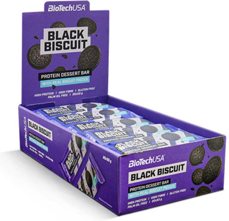 Biotech Usa Protein Dessert Bar 50gX20 Black Biscuit - Ceny i opinie ...