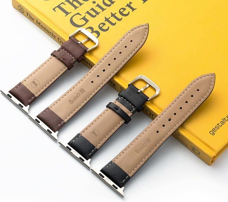 Crong Noble Band - Pasek z naturalnej skóry do Apple Watch 42/44/45 mm ...