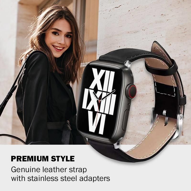 Crong Noble Band - Pasek z naturalnej skóry do Apple Watch 42/44/45 mm ...