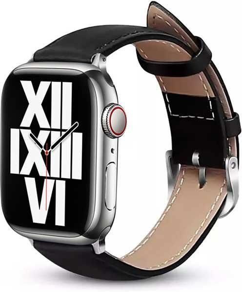 Crong Noble Band - Pasek z naturalnej skóry do Apple Watch 42/44/45 mm ...