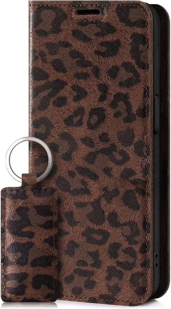 Etui na telefon Surazo ze skóry naturalnej Smart magnet RFID - Pantera ...