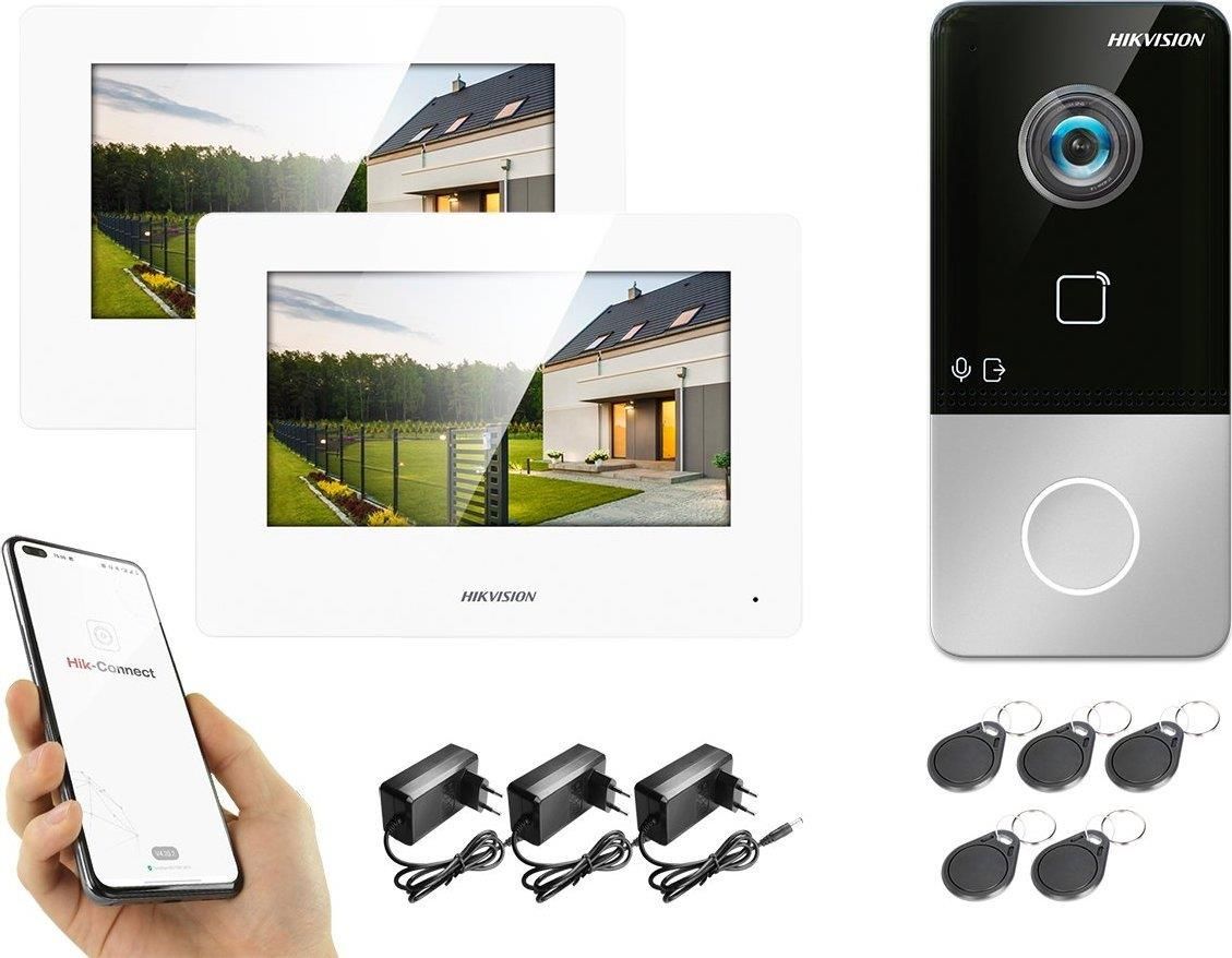 Videofon Hikvision Wideodomofon Ds-Kv6113-Wpe1 + 2xDs-Kh6320-Wte1-W ZD22438 - Opinie i ceny na ...