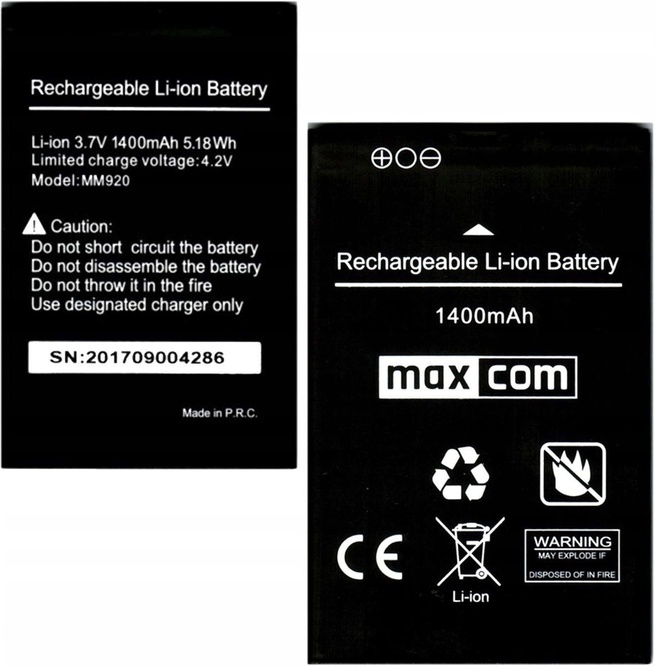 Bateria Nowa Bateria Do Telefonu Maxcom MM920/MM334 MX-20 (feeb9bda ...